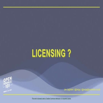 An Introduction to Open Source Licensing | PPT