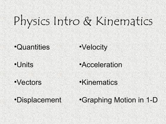 Displacement and Velocity | PPT