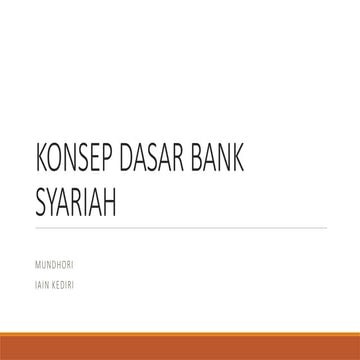 2-KONSEP DASAR BANK SYARIAH MPBS okokokok | PPT