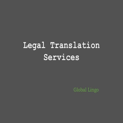 Legal Translation Services | PPTX