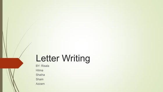 Descriptive Letter 3 | PPT