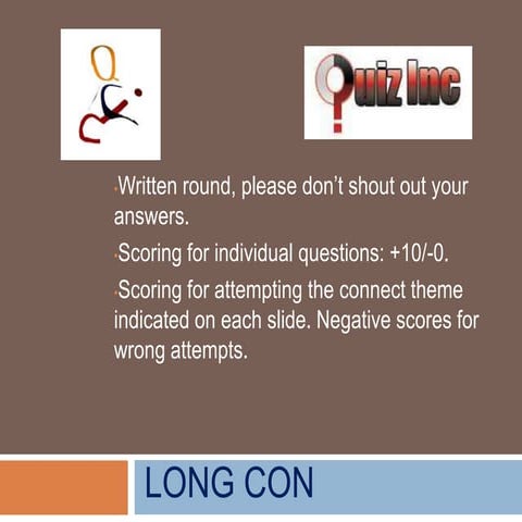 The Quizzitch Cup Finale 2014 - Long Con (with answers) | PPTX