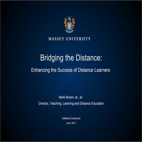 Bridging the Distance: Enhancing the Success of Distance Learners | PPT