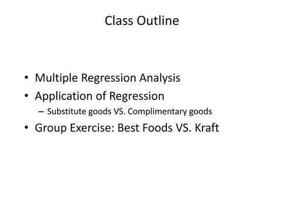 Multiple regression presentation | PPT