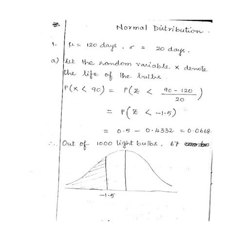 2 normal-distribution and sampling solutions | PDF