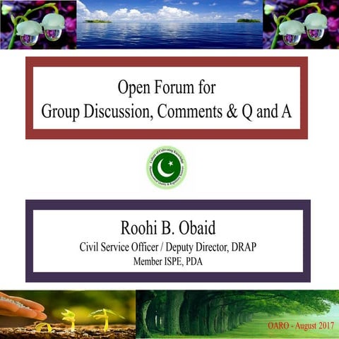 Open Forum for Group Discussion | PDF