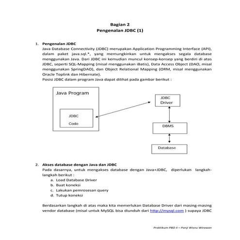 2 pengenalan jdbc 1- | PDF