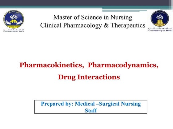 Pharmacology||Chapter#01||Pharmacokinetics | PPT