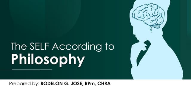 Understanding the Self Chapter I - Lesson 1 | PPTX