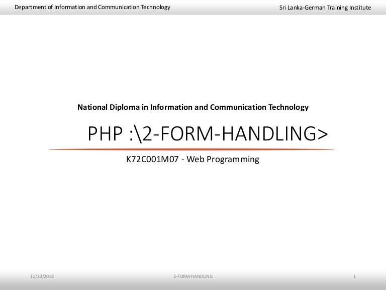 Php Form Handling