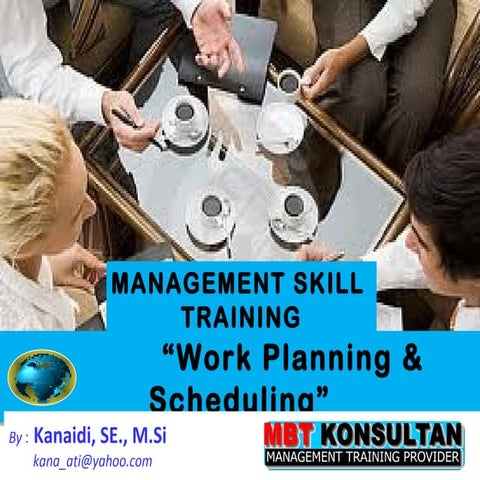 Planning and Schedulling "MANAGEMENT Skill" TRAINING | PPT