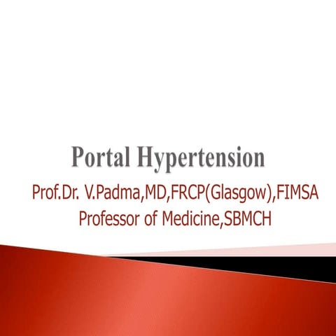 portalhypertension | PPTX | Blood Disorders | Diseases and Conditions