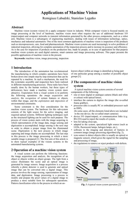 Robot Machine Vision | PDF