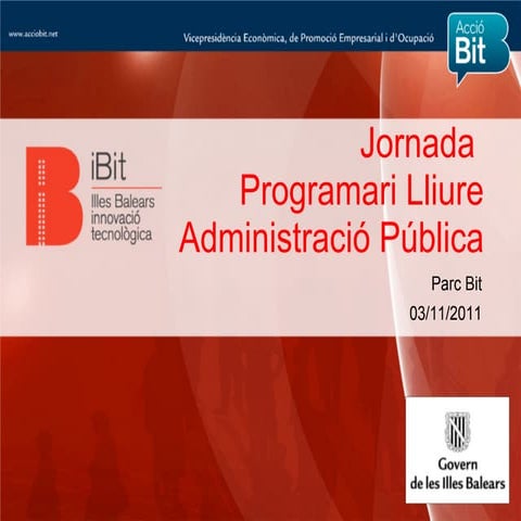Jornada Programari Lliure Administració Pública | PDF