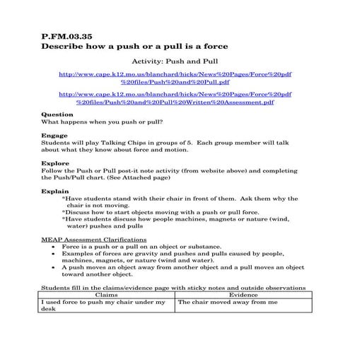 2. Push Pull Lesson | DOC