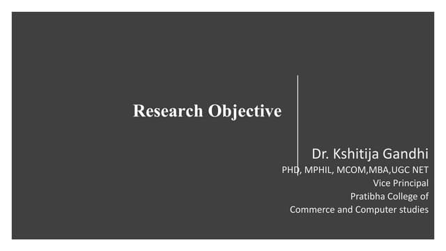 RESEARCH OBJECTIVES | PPTX