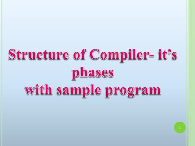 Structure-Compiler-phases information about basics of compiler. Pdfpdf ... Structure-Compiler-phases information about basics of compiler. Pdfpdf ...