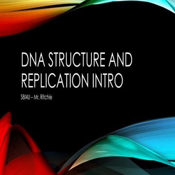 Structure and Replication of DNA. Biology University. | PDF