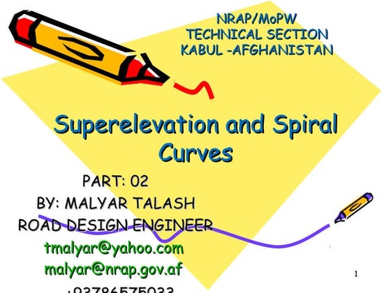 transition curve in Highway Geometry Design | PPT