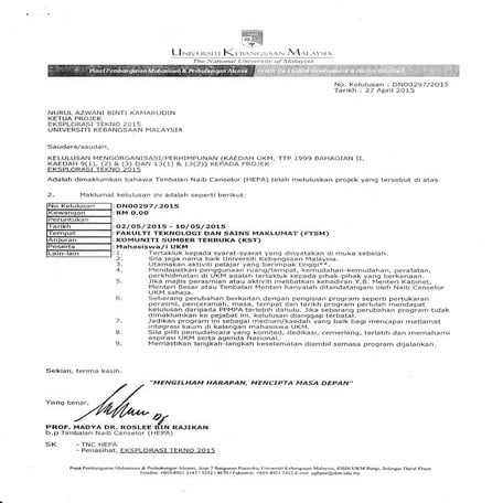 2. Surat Kelulusan Program | PDF