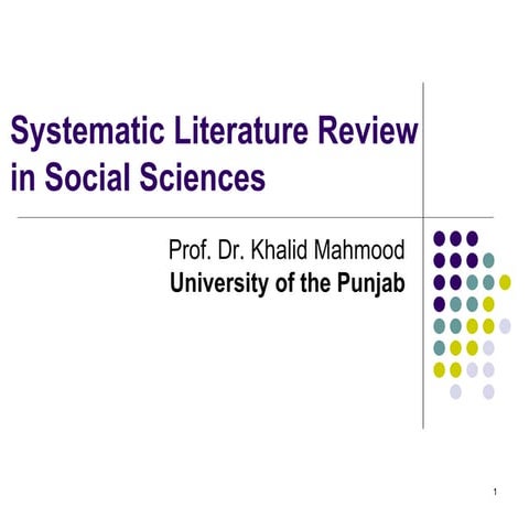 Systematic literature review in social sciences | PPT