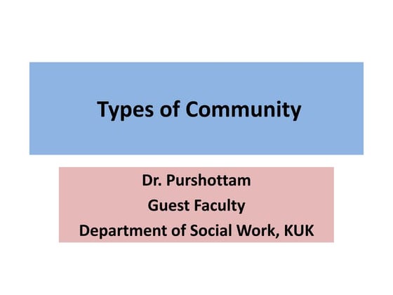 Differences between rural and urban communities | PPT | Science