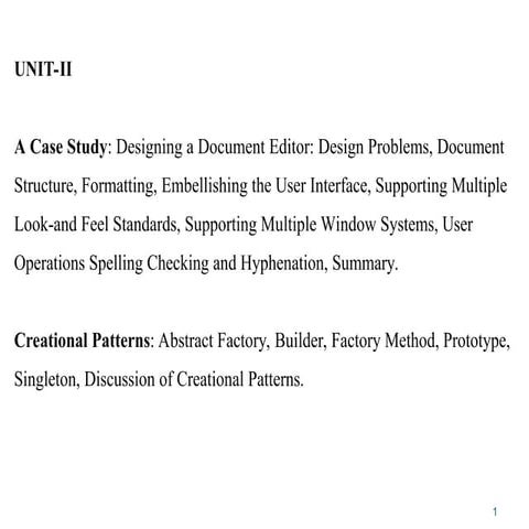 2-unit .How Design Patterns Solve Design ProblemsS | PPT