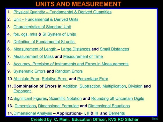 Units and measurements - Basic SI units | PPTX | Physics | Science