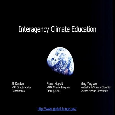USGCRP Education Interagency Working Group | PPT