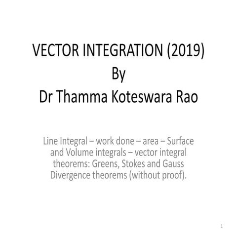 2-VECTOR INTEGRATION of mathematics subject | PPT
