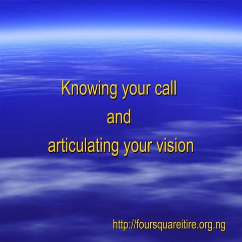 Your Call and Vision | PPT