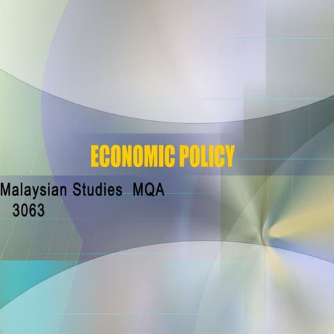 20. economic policy | PPT