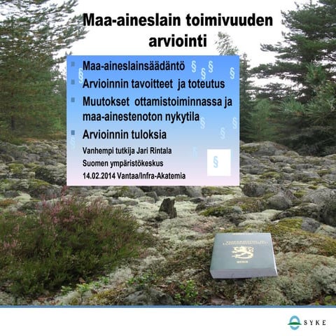 20. Jari Rintala, Maa-aineslain toimivuuden arviointi | PDF