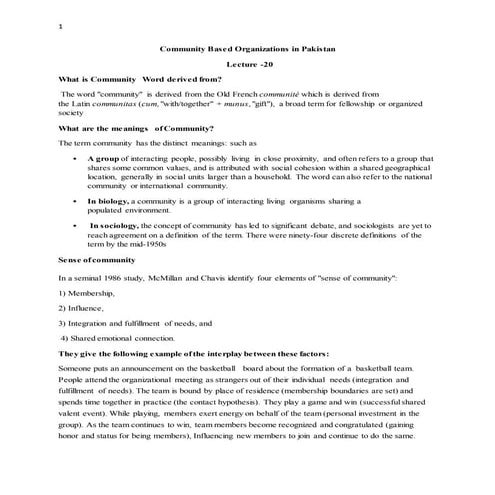 20.community based organizations in pakistan | DOCX