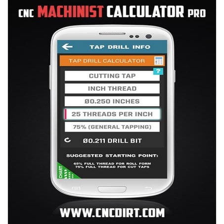 CNC Machinist Calculator Pro: Tap Drill info | PDF
