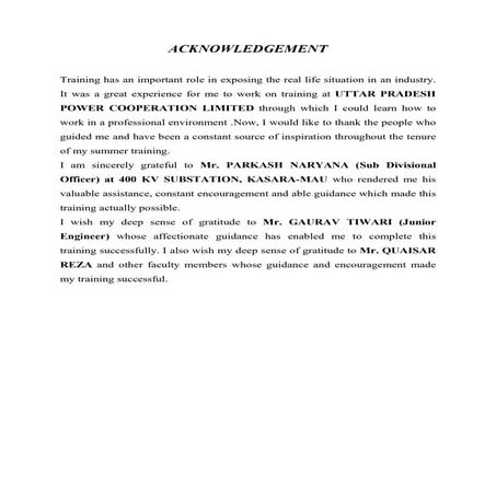 ACKNOWLEDGEMENT | PDF