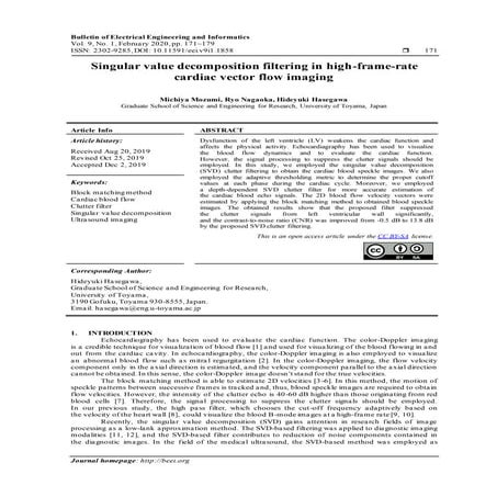 Singular value decomposition filtering in high-frame-rate cardiac ...
