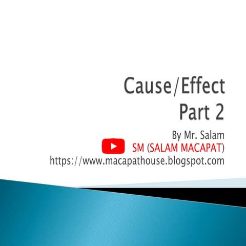 KELAS 12 SMK PERTEMUAN 20// CAUSE EFFECT PART 2 | PPT