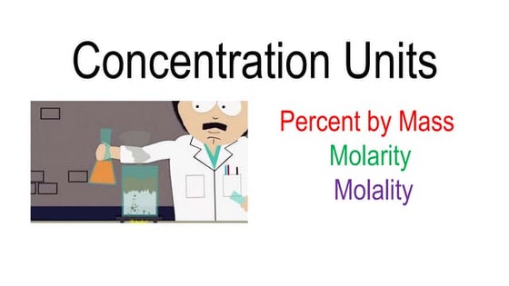 SCIENCE7: Concentrations of a Solution | PPT