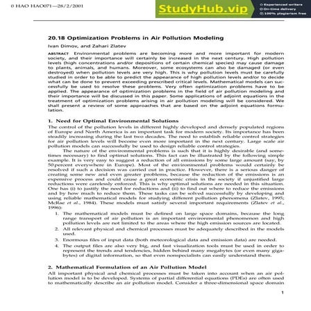 20.18 Optimization Problems In Air Pollution Modeling | PDF