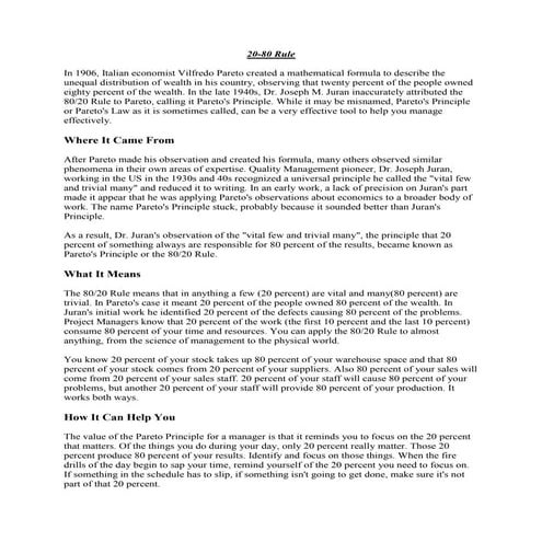20 80 rule | DOCX