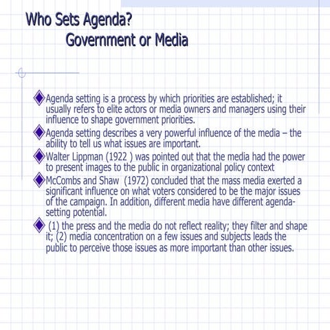 agenda setting | PPT