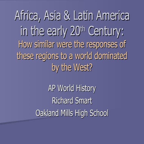 20 C Africa, Asia & The Americas | PPT