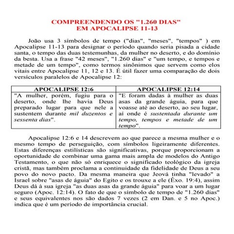 20 compreendendo os ''1260 dias'' em apoc. 11-13 | DOC