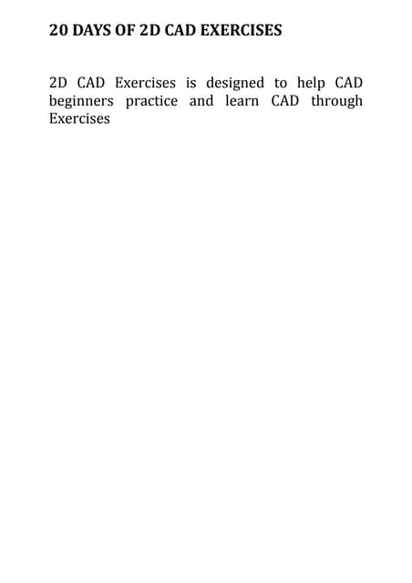 Cad practice drawings 121 130 | PDF