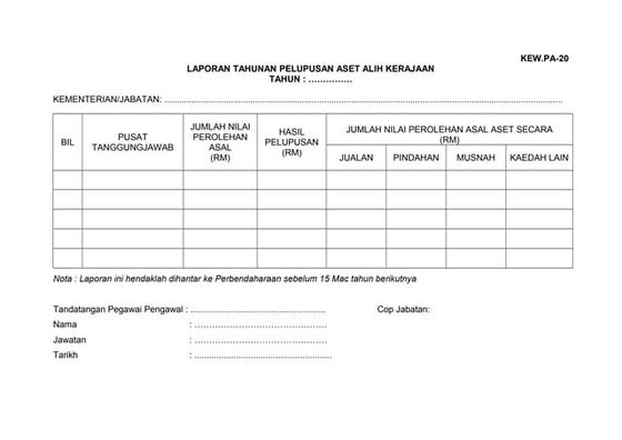 1.kew.pa 1 (borang laporan penerimaan aset alih) | DOC