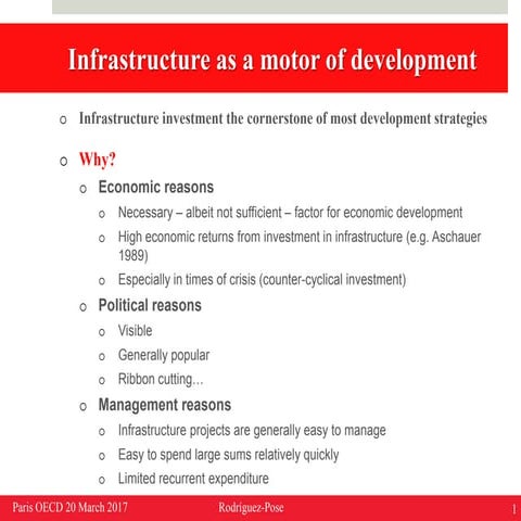 Infrastructure as a motor of development | PPT
