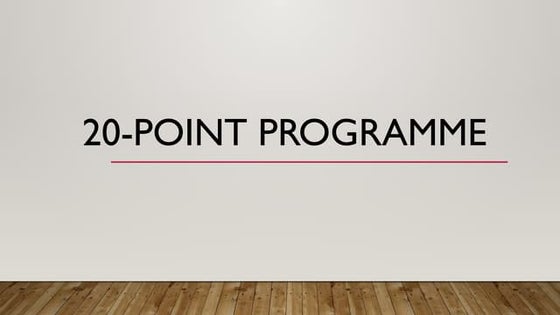 20 POINT PROGRAMME - INDIA | PPT