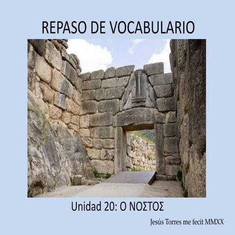 Athenaze Tema 20 Repaso de vocabulario | PPSX