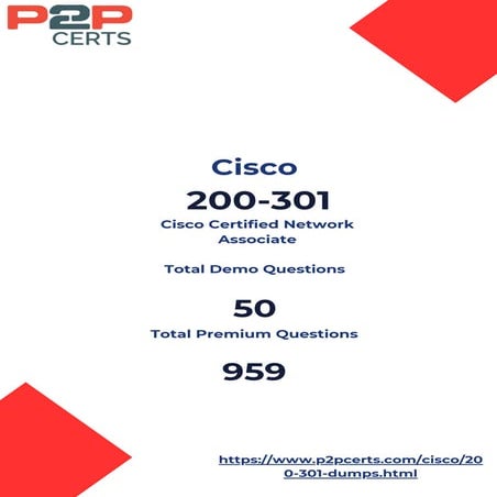 Pass the Cisco 200-301 Exam with P2PCerts – 100% Success Guaranteed! | PDF